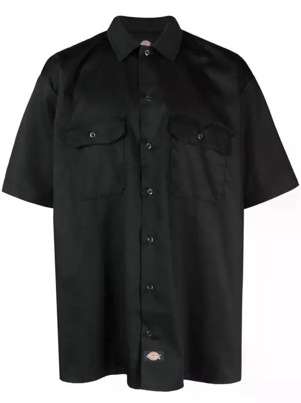 Dickies Logo-patch Short-sleeved Shirt - Black