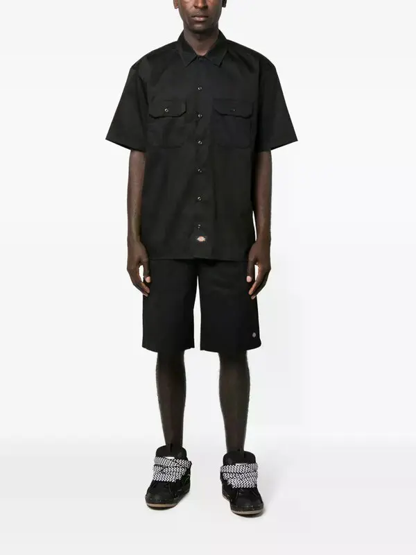 Dickies Logo-patch Short-sleeved Shirt - Black