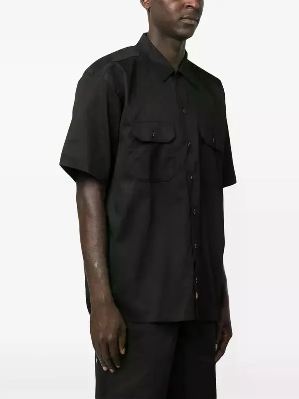 Dickies Logo-patch Short-sleeved Shirt - Black