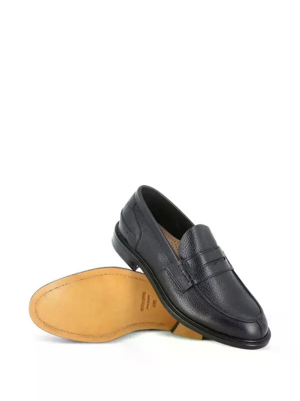 TASSINARI Textured Leather Loafers - Black