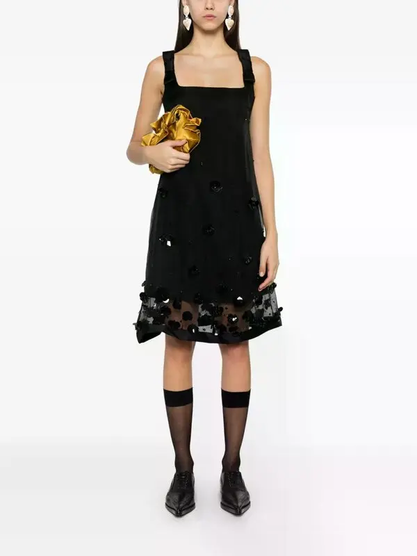 Viktor & Rolf Embroidered Mini Dress - Black
