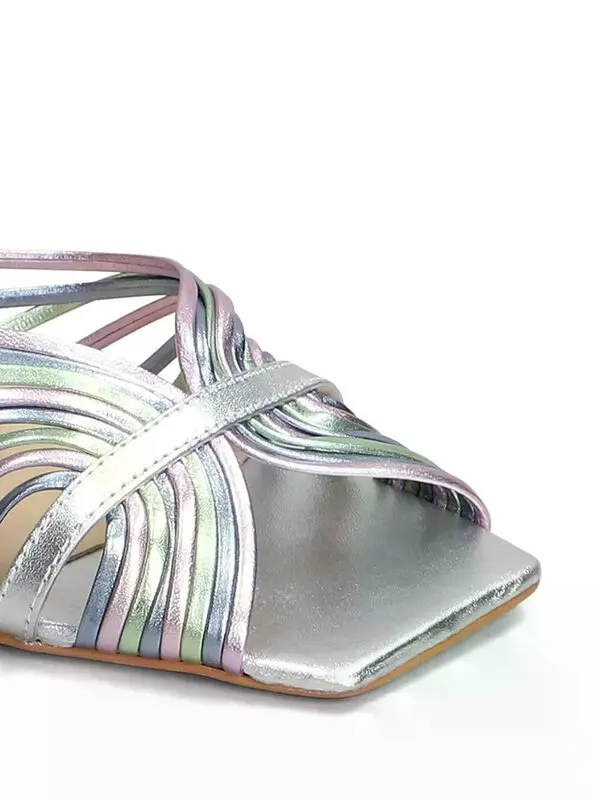 WERNER Strappy High Heel Sandals - Silver