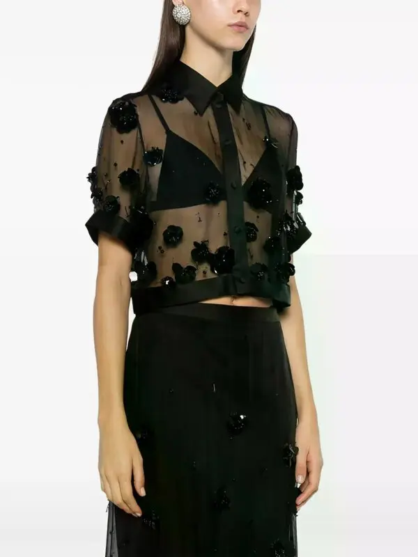 Viktor & Rolf Sequin-embellished Cropped Shirt