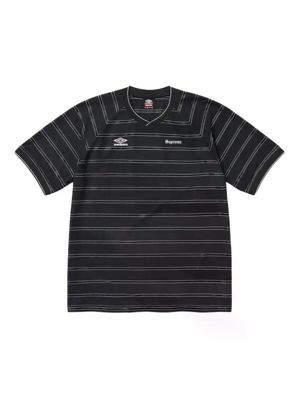 Supreme X Umbro® Striped Ss 25 Soccer Jersey - Black