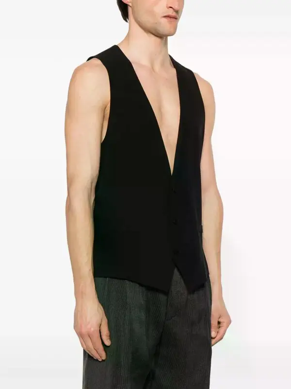 Saint Laurent Silk Crepe Waistcoat