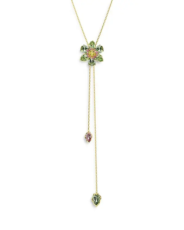 SWAROVSKI Idyllia Crystal Flower Lariat Necklace - Multi/gold