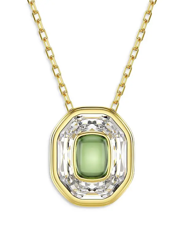 SWAROVSKI Chroma Octagon Crystal Pendant Necklace - Green/gold