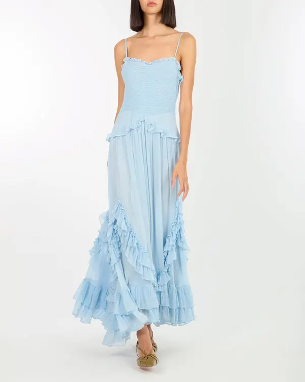 chelsea blue bridesmaid dresses Madonna Dress in Sapphire Blue | Whimsically Feminine Timeless  Twirly-Worthy Dresses & Hair Bows main image 1