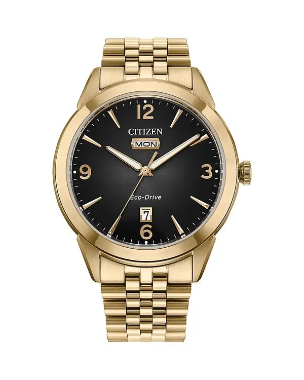 Citizen Eco Drive Classic Rolan Watch, 41mm - Black/gold