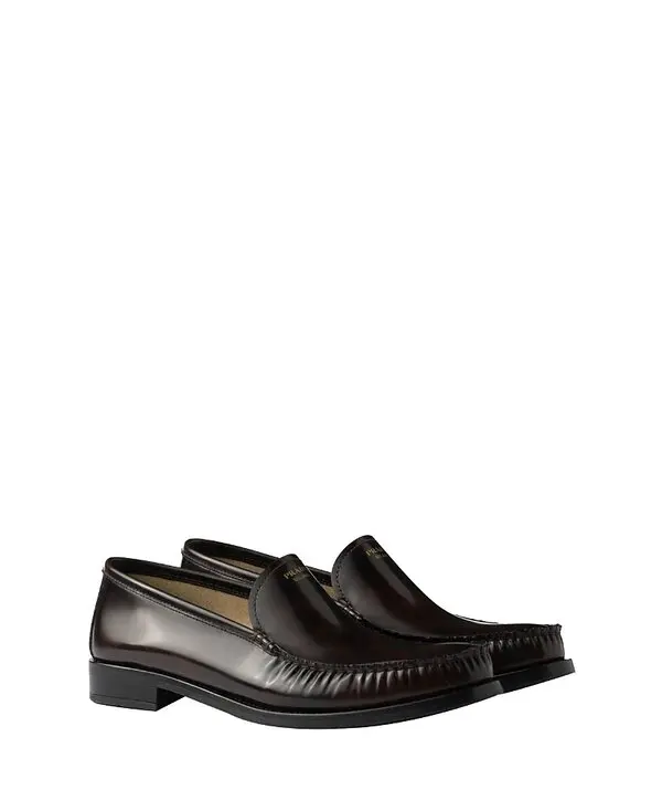 Prada Brushed Leather Loafers