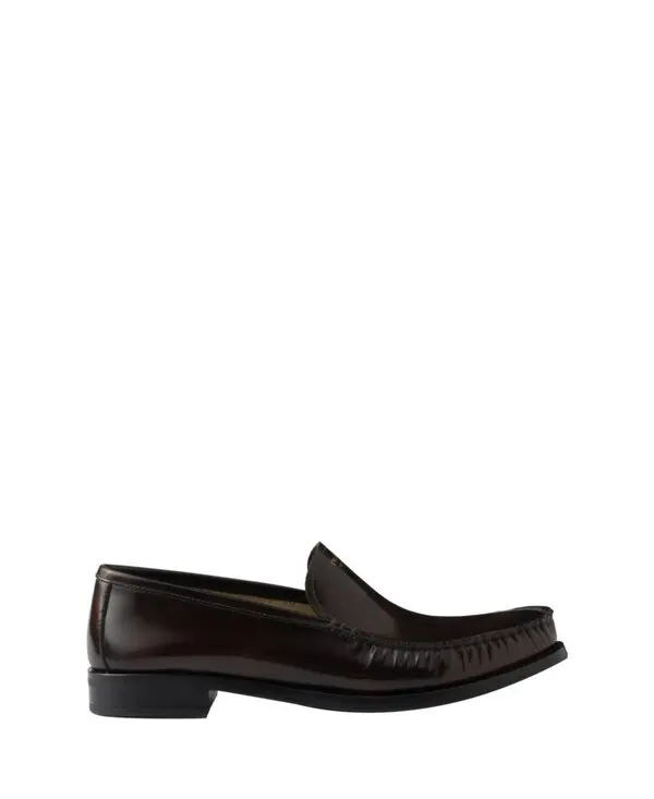 Prada Brushed Leather Loafers