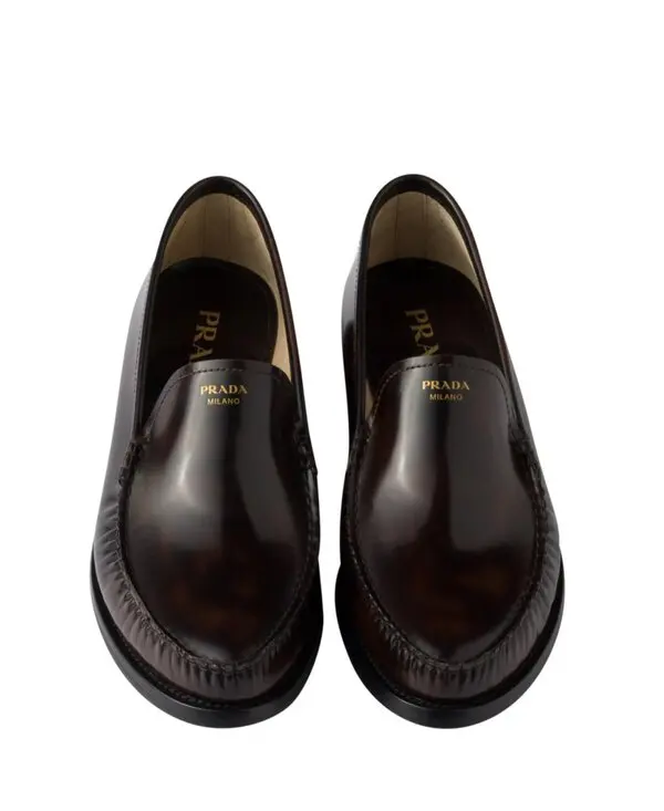 Prada Brushed Leather Loafers
