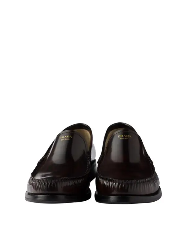 Prada Brushed Leather Loafers