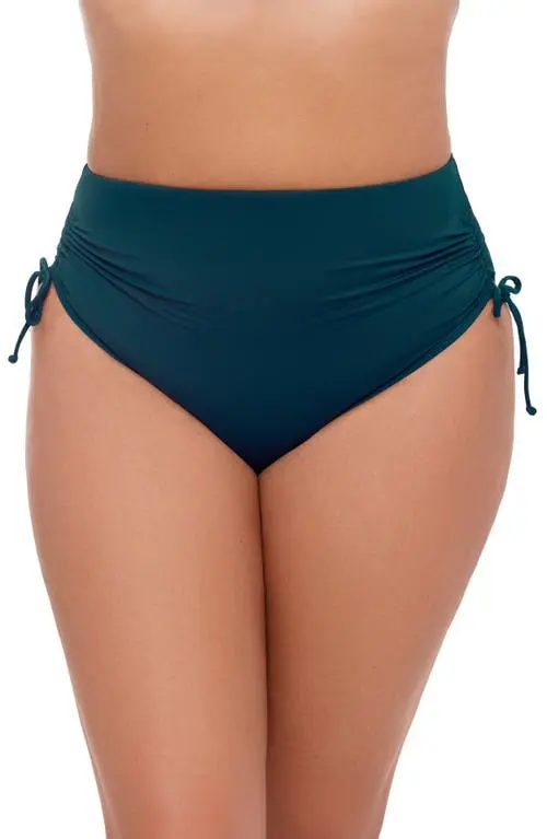 S3 APPAREL High-waisted Cinch Bikini Bottoms - Dusk Blue