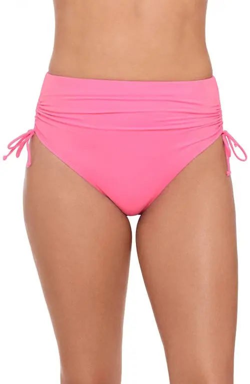 S3 APPAREL High Waist Adjustable Bikini Bottom - Hot Orchid