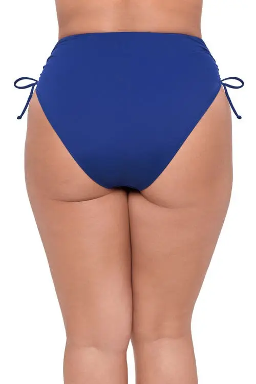 S3 APPAREL High-waisted Cinch Bikini Bottoms - Indigo