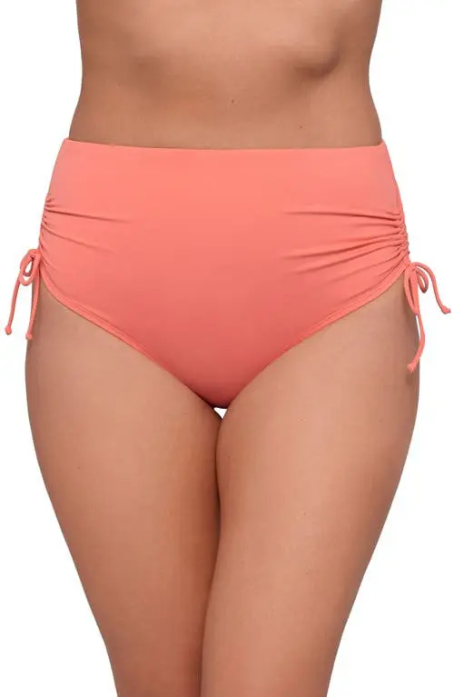 S3 APPAREL High-waisted Cinch Bikini Bottoms - Watermelon