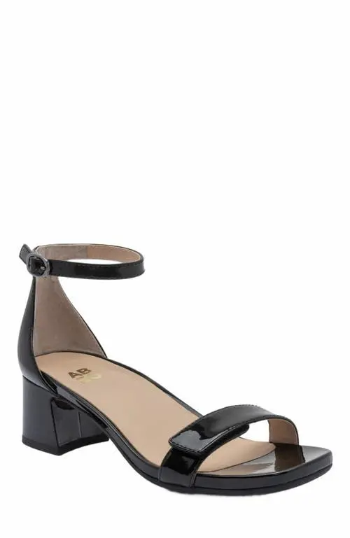 ABEO Avenue Ankle Strap Heels - Black Patent - Regular