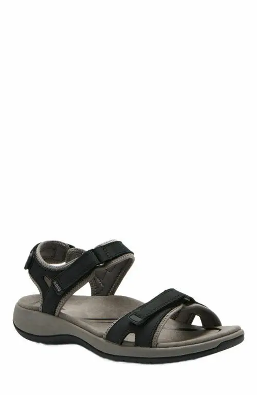 ABEO Goleta Strappy Adjustable Sandals - Black