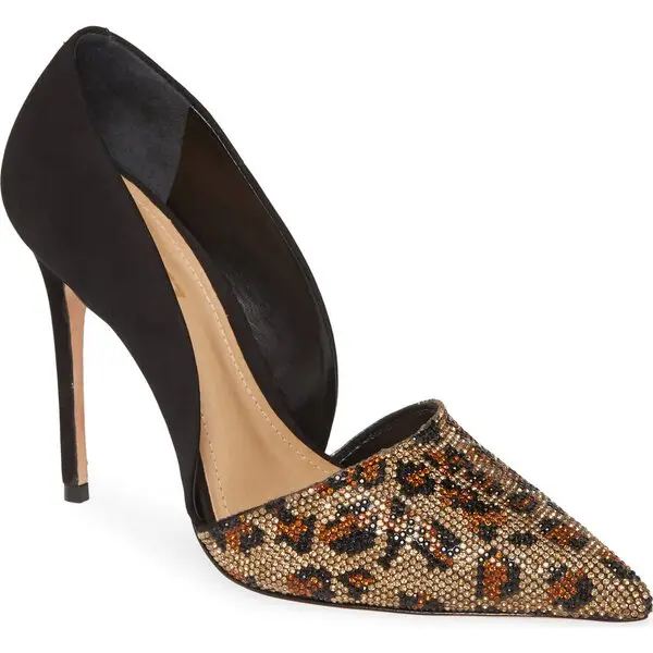 Schutz Totia Crystal Leopard Pumps