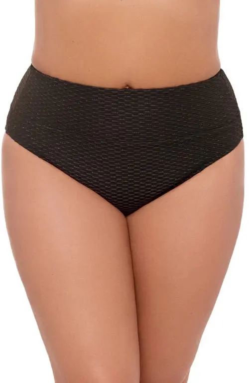 S3 APPAREL Ultra High Waist Bikini Bottom - Onyx Black