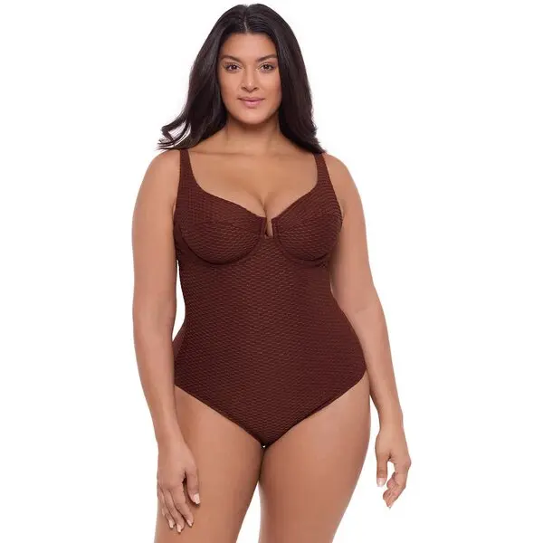 S3 APPAREL Underwire One-piece Swimsuit - Sangria