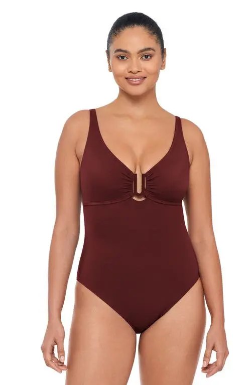 S3 APPAREL U-wire One-piece Swimsuit - Sangria