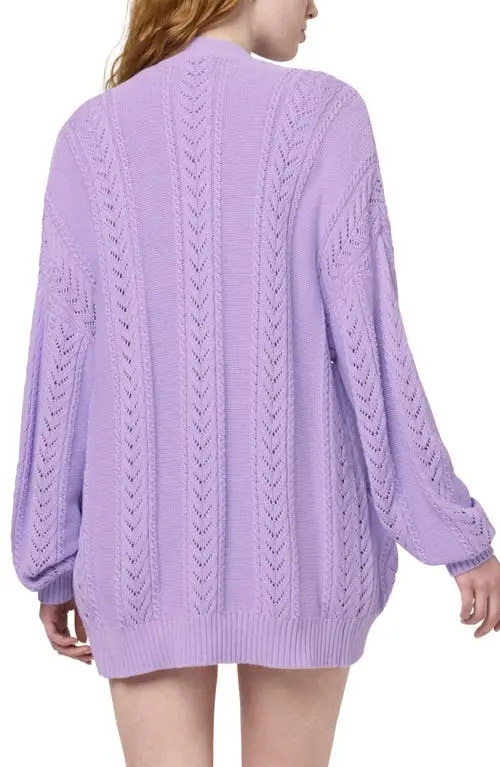FLORENCE BY MILLS Pointelle Stitch Cardigan - Millie Lavender