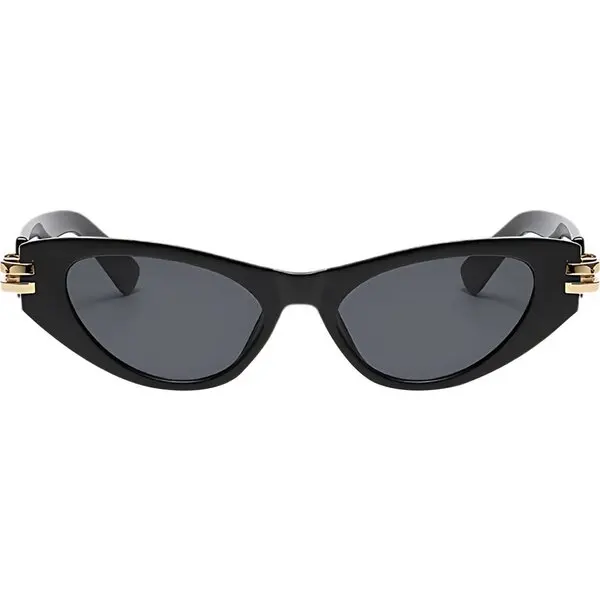 FIFTH & NINTH Story Oversized Cat Eye Sunglasses - Black/ Black