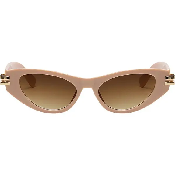 FIFTH & NINTH Story Oversized Cat Eye Sunglasses - Rose Beige/ Brown