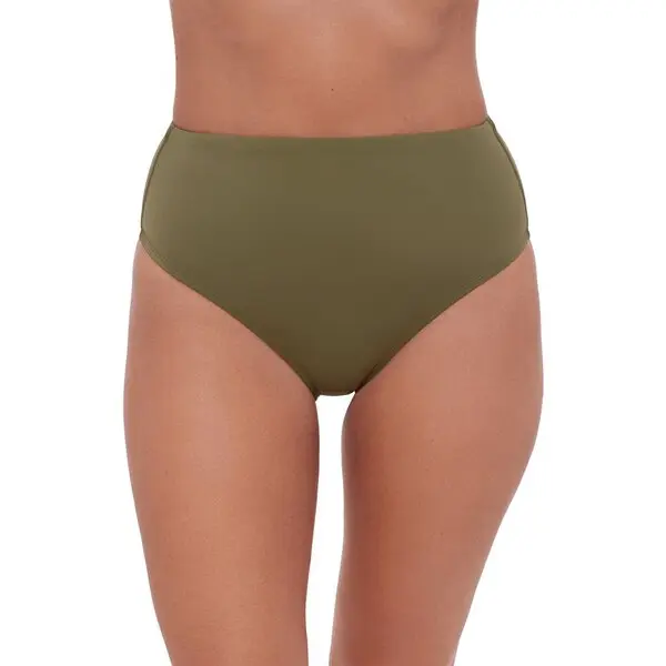 S3 APPAREL Smoothing And Sculpting Classic High-waist Swimsuit Bikini Bottoms - Eucalyptus