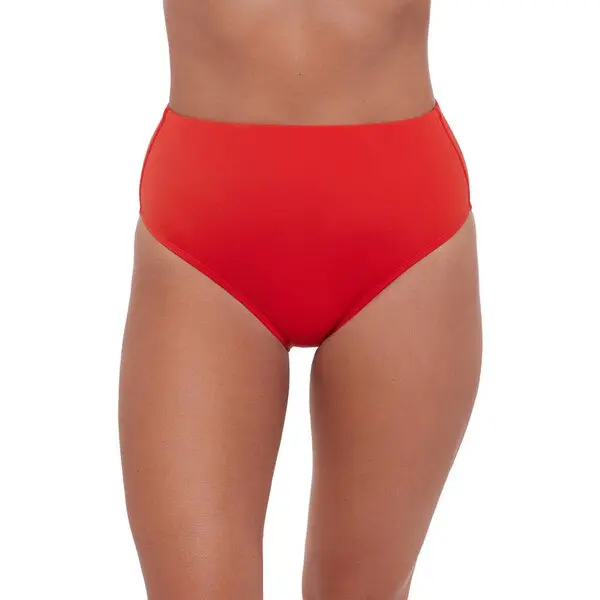 S3 APPAREL High-waisted Bikini Bottom - Scarlet