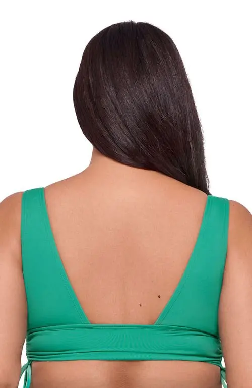 S3 APPAREL Cinch Midkini Swim Top With Adjustable Side Ties - Jade