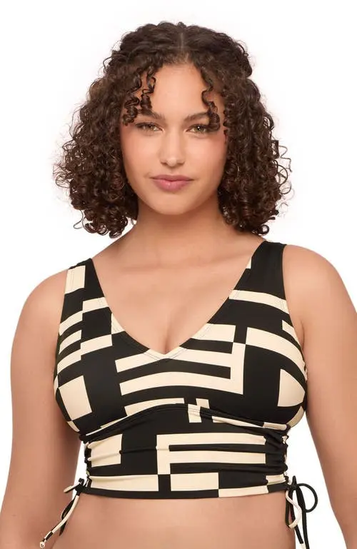 S3 APPAREL Cinch Midkini Swim Top With Adjustable Side Ties - Off Grid