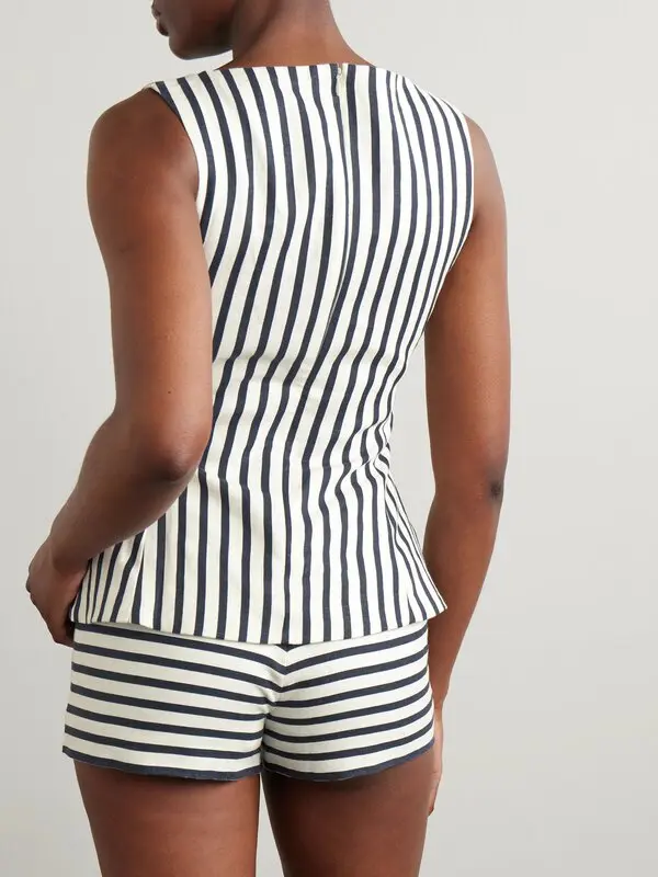 Faithfull The Brand Ana Striped Linen Top