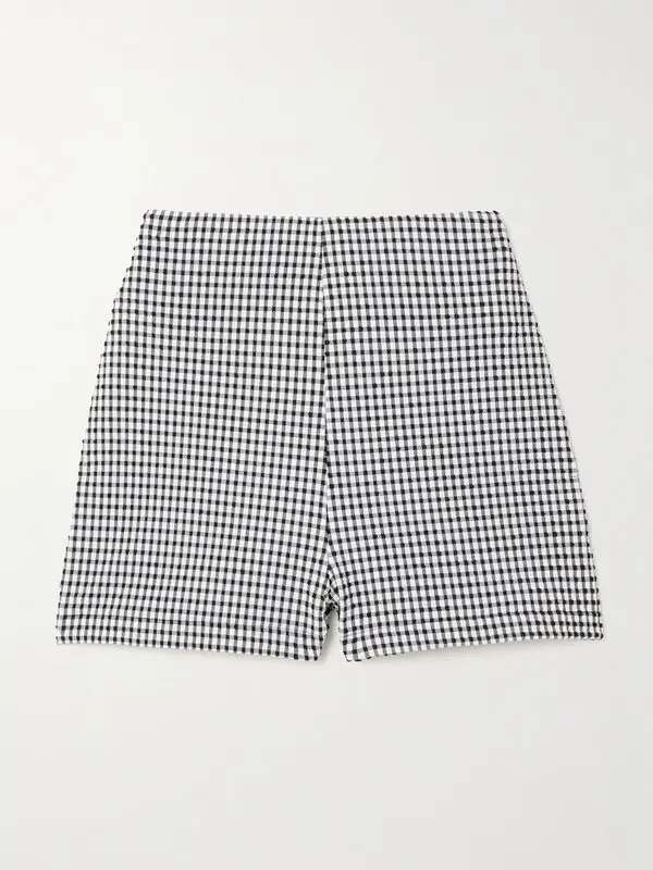 RÓHE Gingham Seersucker Shorts