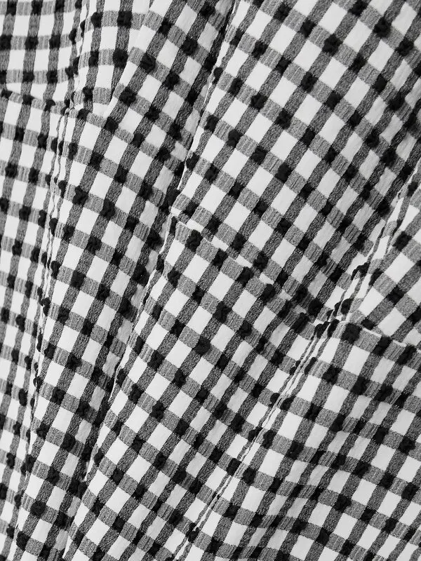 RÓHE Gingham Seersucker Mini Dress