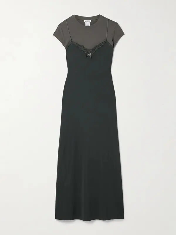 Acne Studios Lace-trimmed Midi Dress