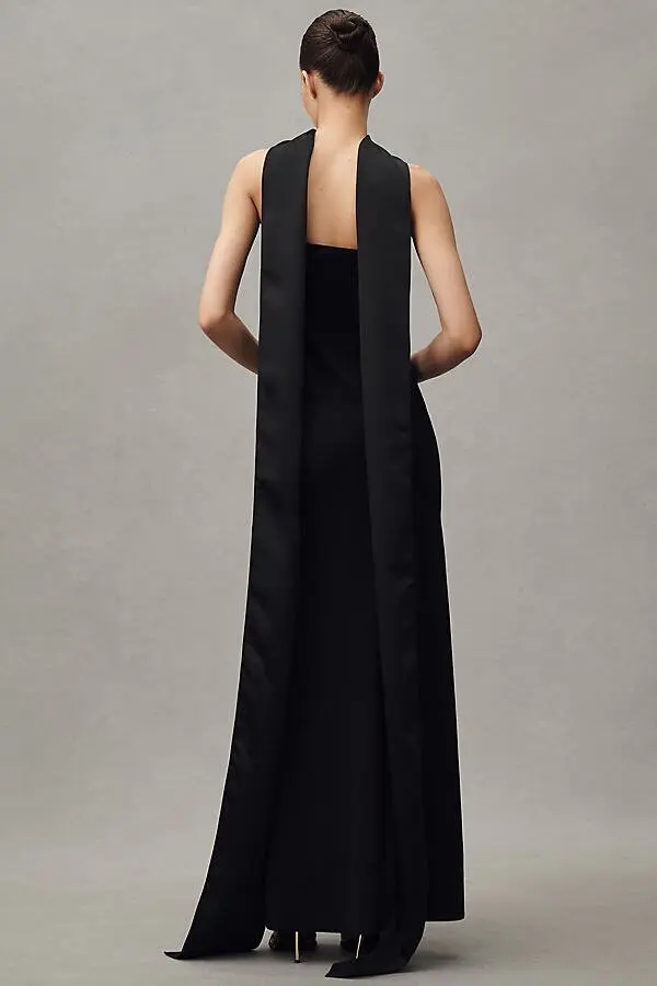 Watters Charmeuse Neck Scarf - Black