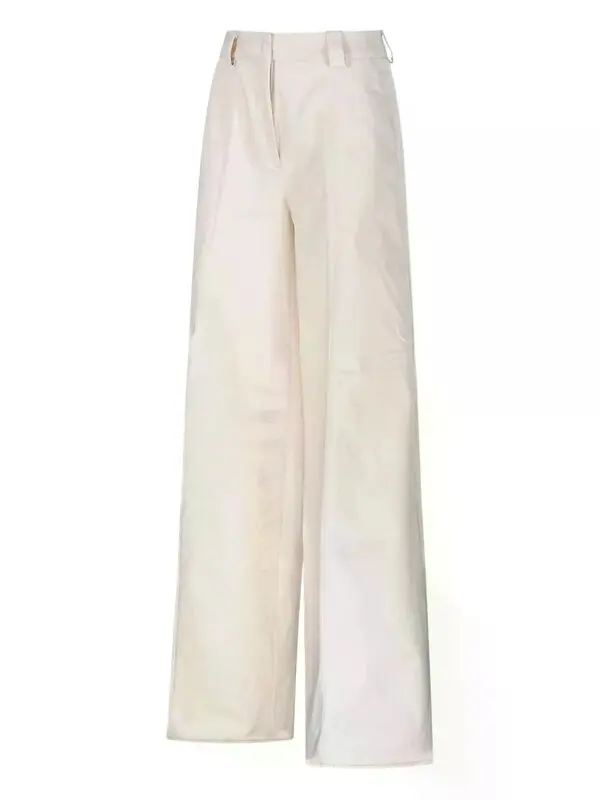 THELATEST Cotton Palazzo Trousers - White