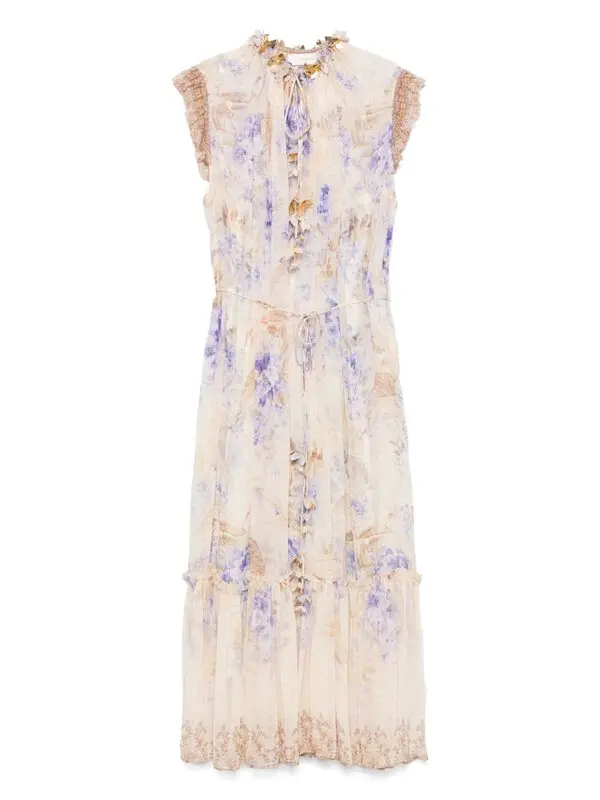 Zimmermann Dawning Flutter Midi Dress
