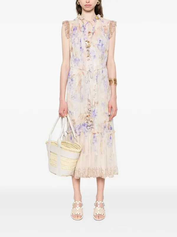 Zimmermann Dawning Flutter Midi Dress
