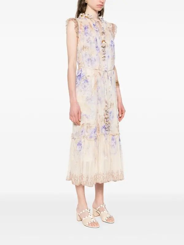 Zimmermann Dawning Flutter Midi Dress