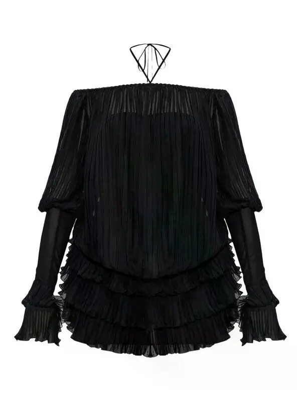 Blumarine Pleated Silk Dress