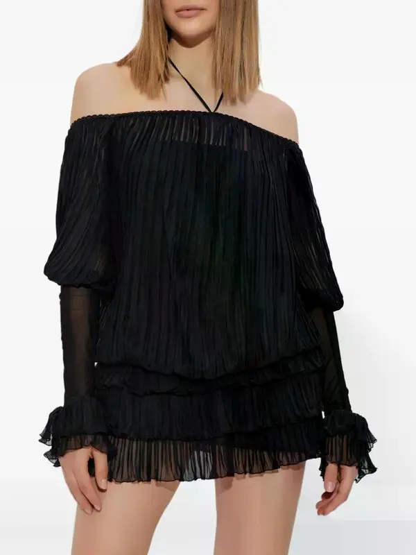 Blumarine Pleated Silk Dress
