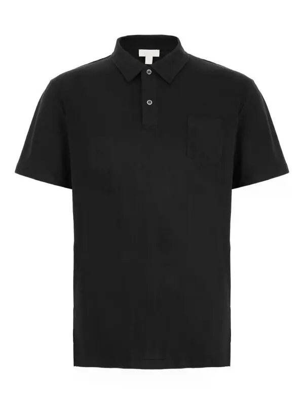 Sunspel Jersey Polo Shirt - Black
