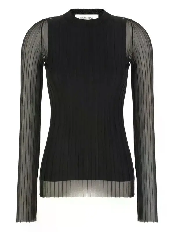 Sportmax Long-sleeved Top - Black