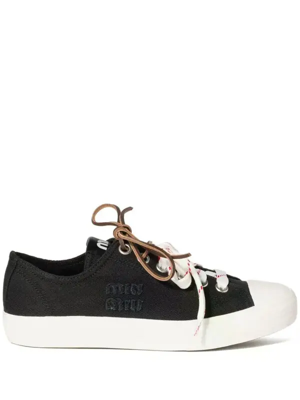 Miu Miu Washed-denim Sneakers