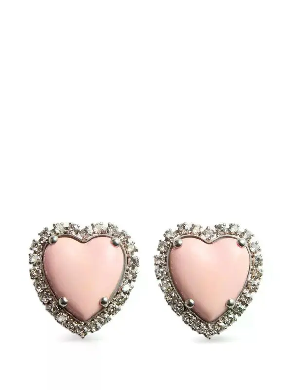 Valentino Garavani Coeur Hyperbole Clip-on Earrings - Silver