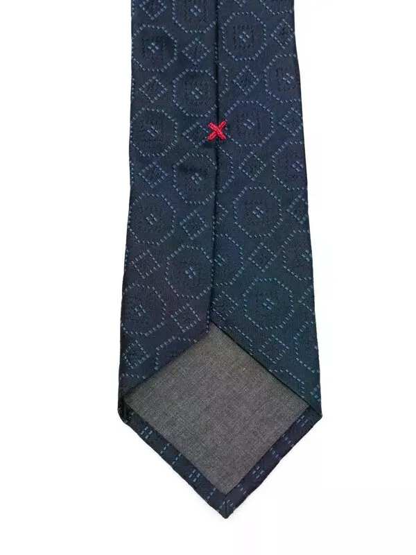 Brunello Cucinelli Patterned Jacquard Neck Tie - Blue